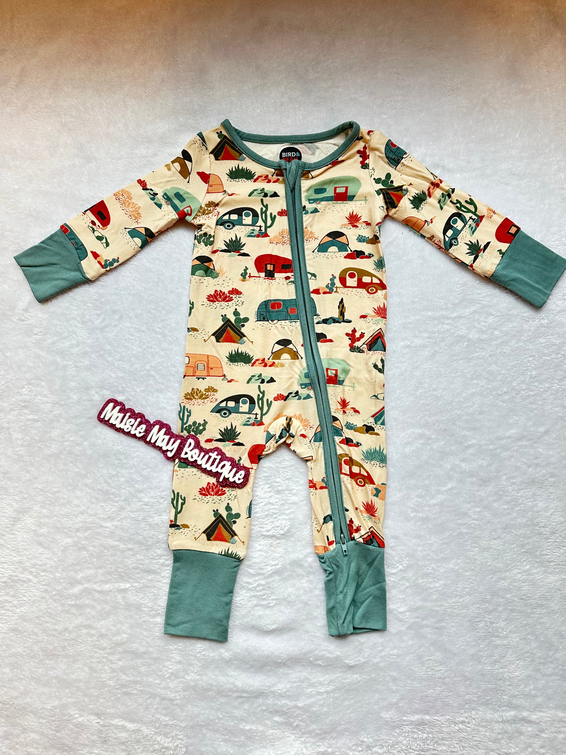 Happy Camper Bamboo Pajamas Zippy – Maisie May Boutique